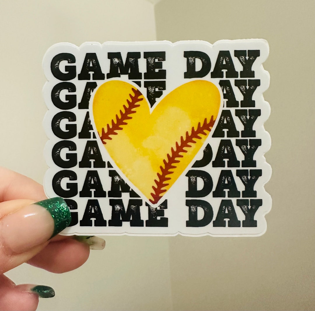 Game Day Softball Vinyl Sticker - Etsy
