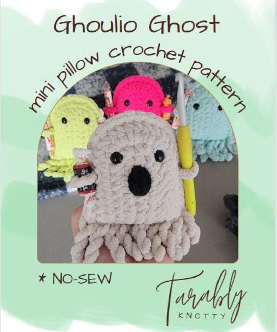 Ghoulio Ghost Mini Pillow Crochet Pattern PDF Digital File - Etsy