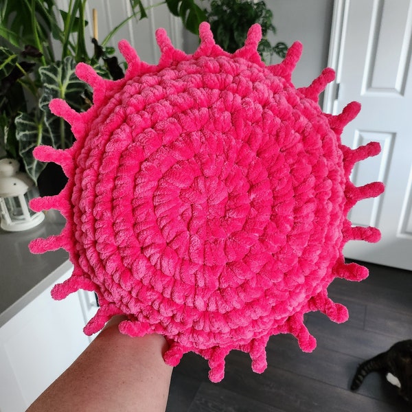 Pink Chenille Pillow - Etsy