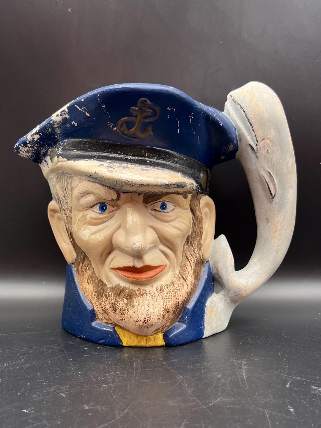 VTG 1970s Nautical Whaling Pottery Planter Bucket Sea Captain Folk Art ...