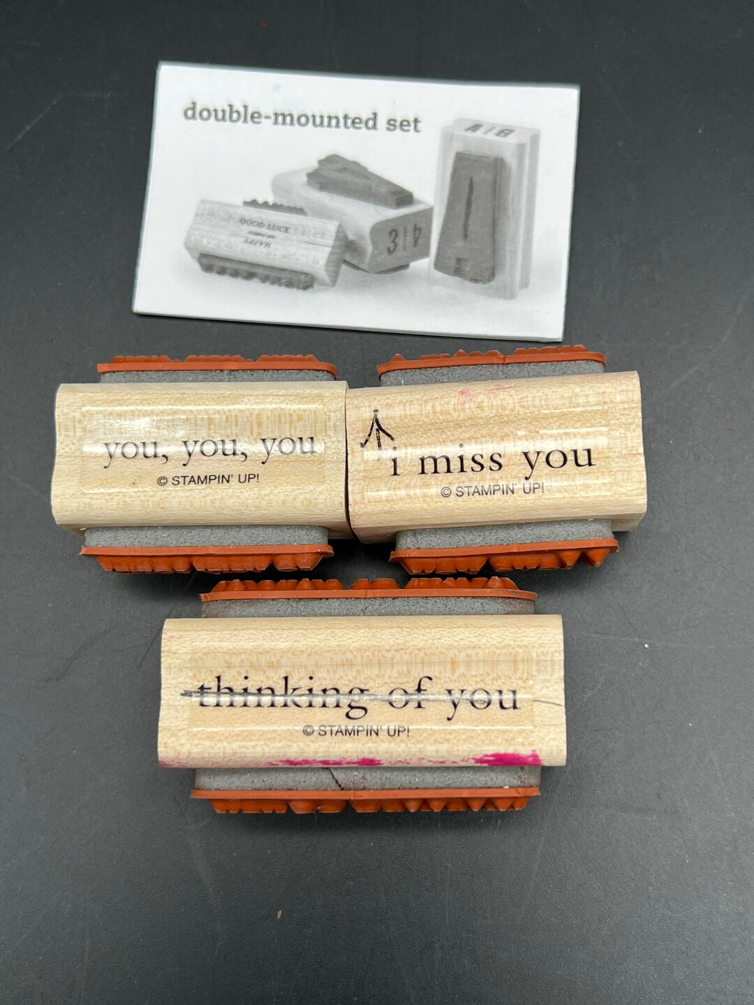 Three Double Mounted Stampin’ up Stamp Set - Etsy
