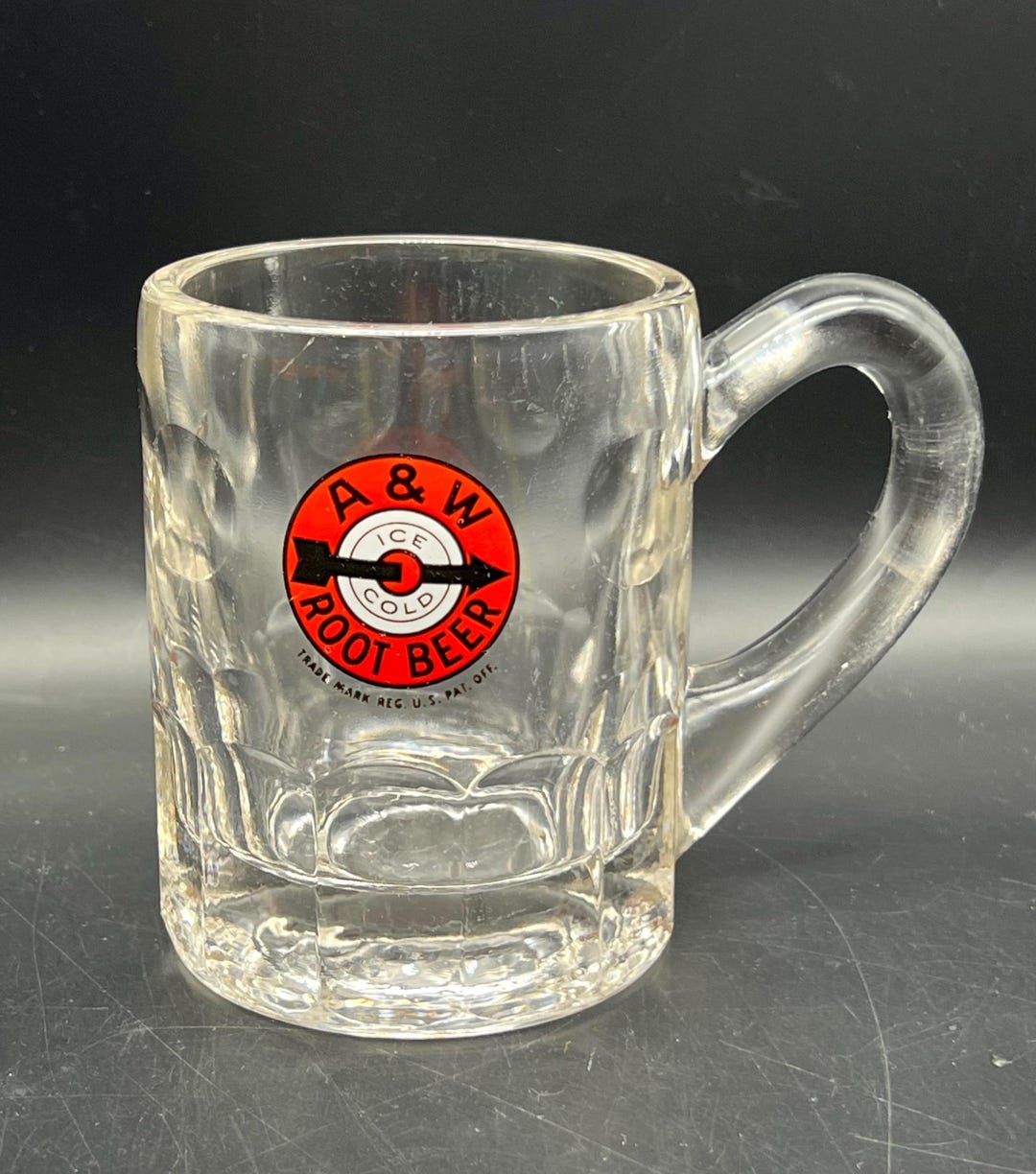 40's Vintage Bullseye Arrow Logo A&W Root Beer Mug Glass 4.25” - Etsy