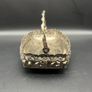Silver Plated Twisted Handle Basket Rectangle - Etsy