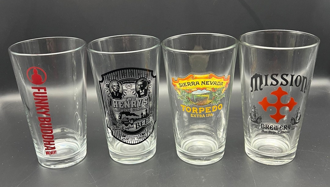 Brewery Craft Beer Pint Glasses - Your Choice - Two Henrys Brewing ...