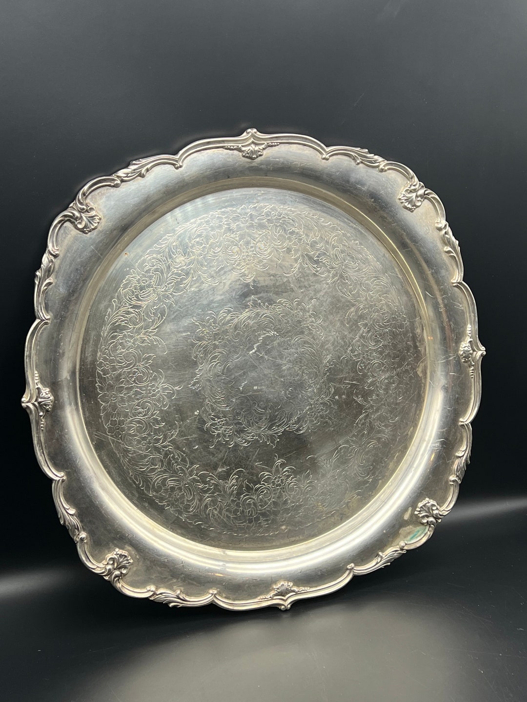 Wilcox IS 7271 Silver Plated Oval- Square Tray 16” X 15” - Etsy