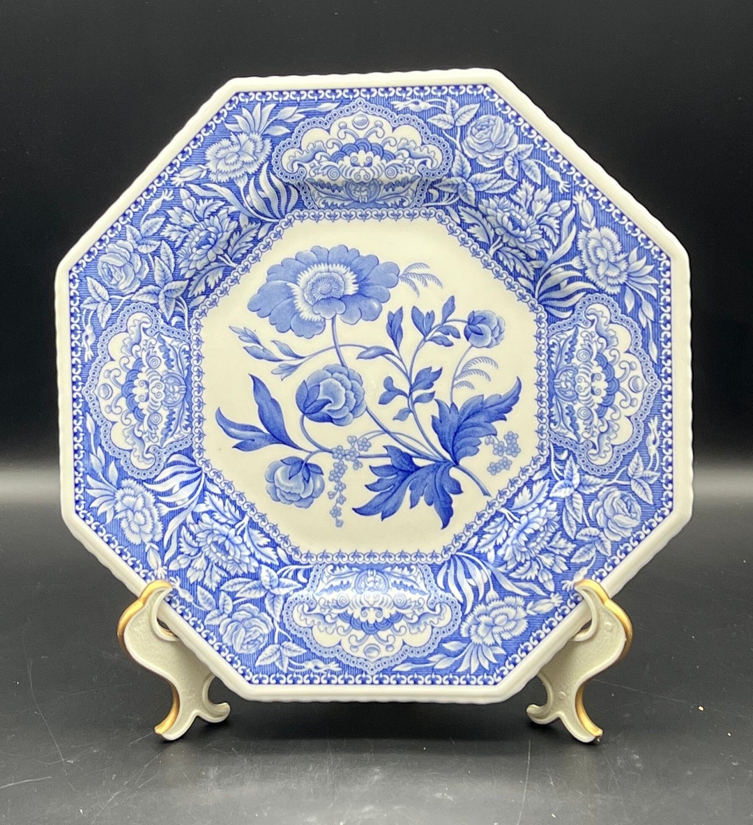 The Spode Blue Room Sutherland Collection floral Blue and White Plate 9 ...
