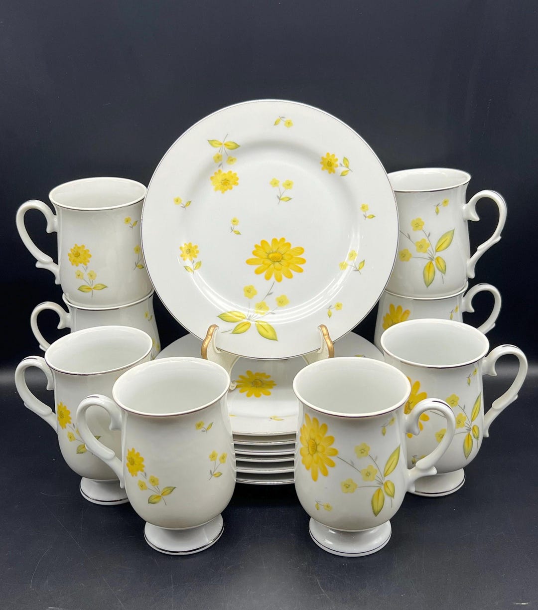 Vintage 1970 Sheffield China Sunshine Pattern Salad Dessert Plate or ...