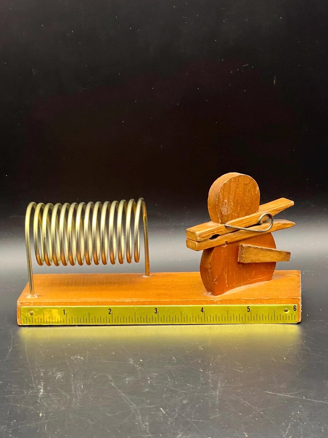 Mid Century Letter Card Holder Wooden Japan Ruler 6” MCM Office - Etsy