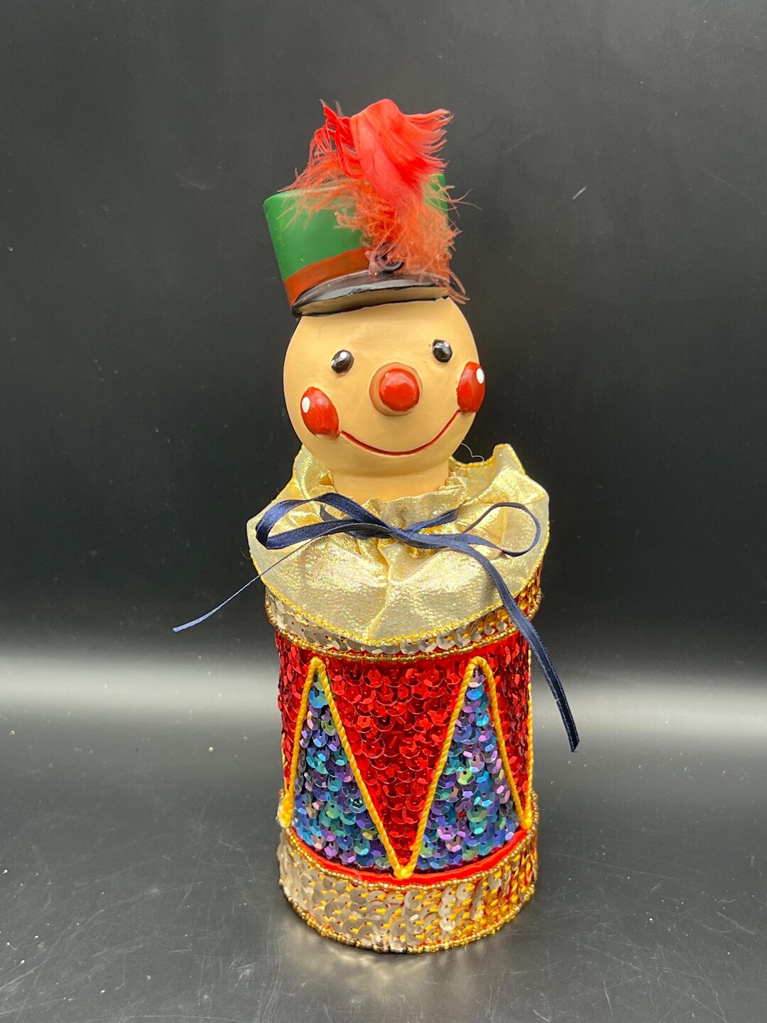 Wayne Kleski Drummer Boy Sequin Christmas Canister Gift Box or Ornament ...