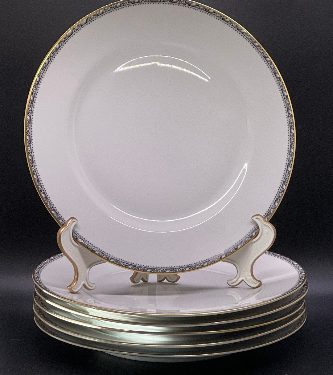 Six H&co Selb Heinrich Bavaria Germany Ivory Body Supreme Dinner Plates ...