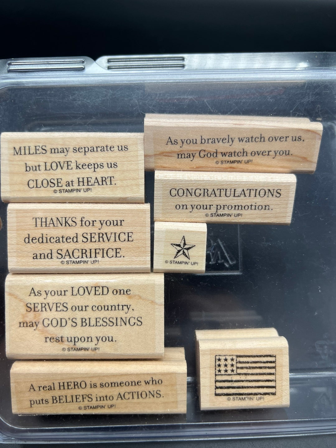 Stampin’ up Stamps - Military - Set of 8 - Rubber Stamps - Etsy