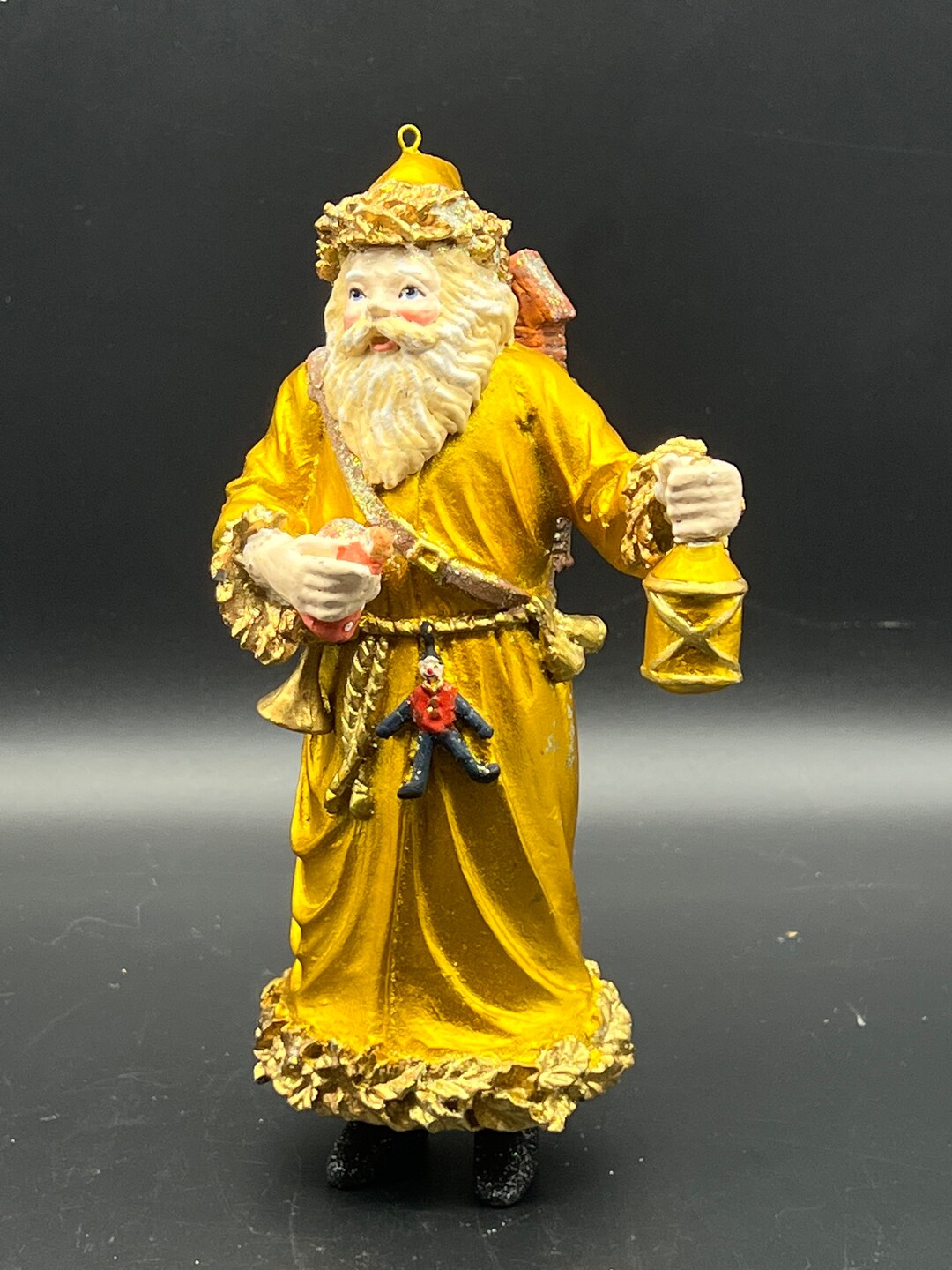 Gold Santa Christmas Ornament - Etsy