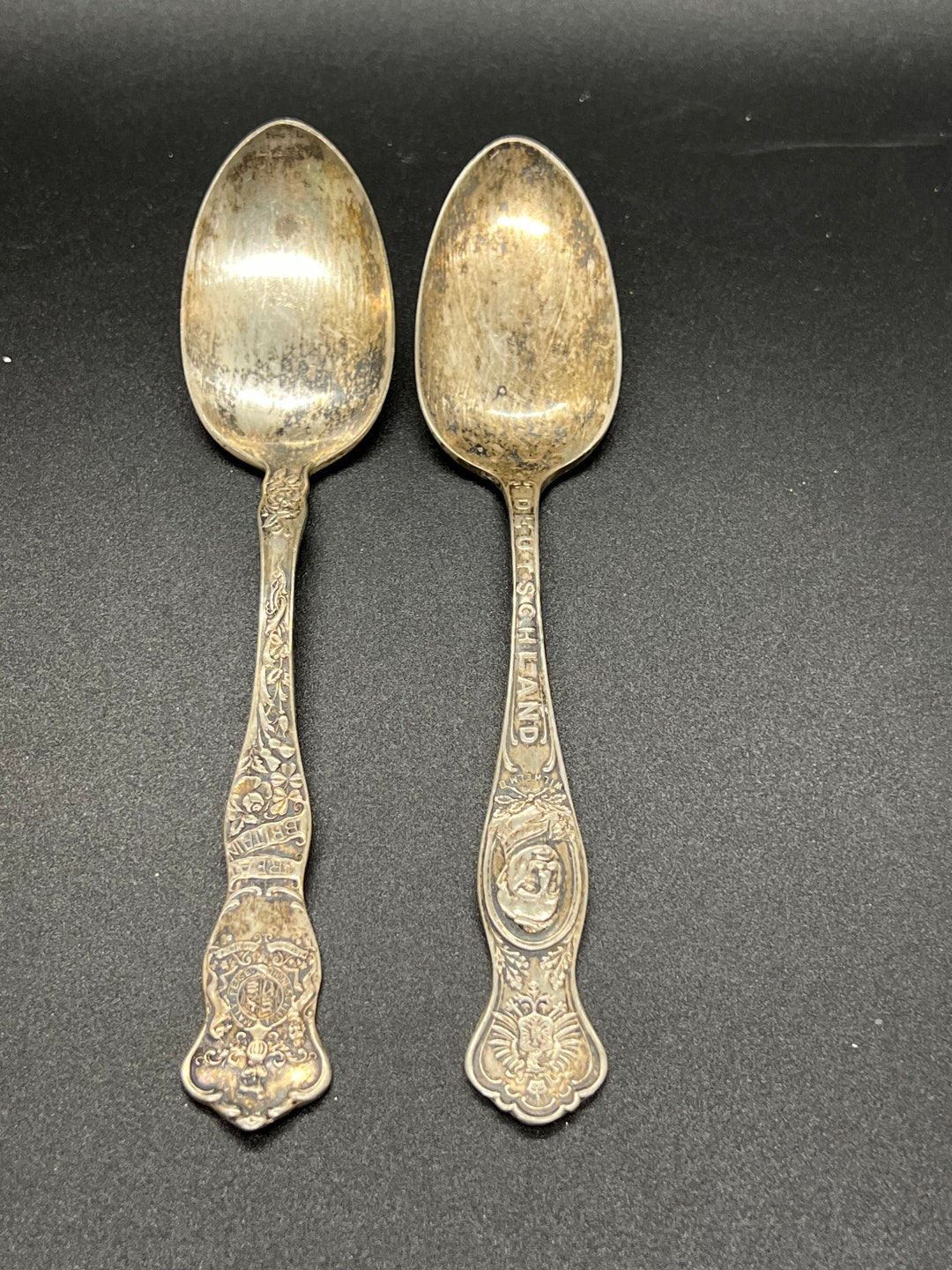 Two Souvenir Spoons Oneida Silver Plate Spoon Deutschland Germany ...