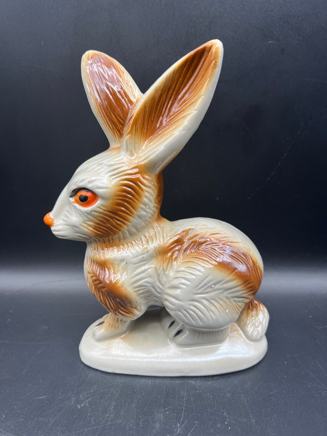 Rabbit Bunny Hare Figurine Lusterware Vintage Japan - Etsy