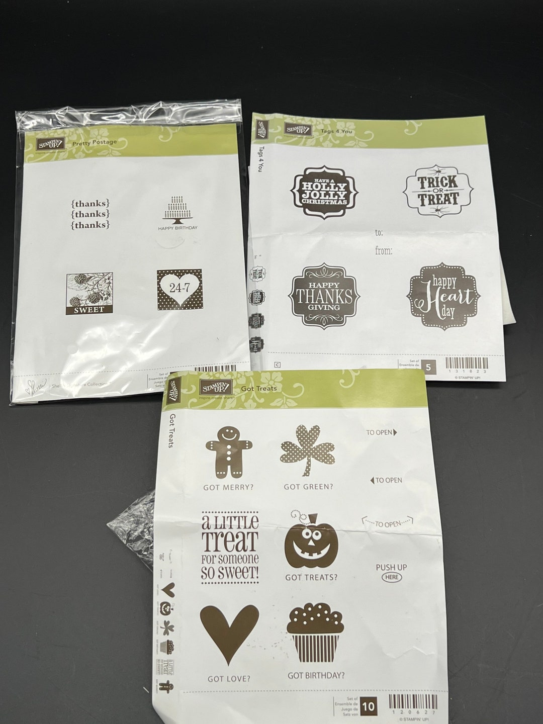 Stampin’ Up! Pretty Postage, Tags 4 You, and Got Treats Stamps Rubber ...