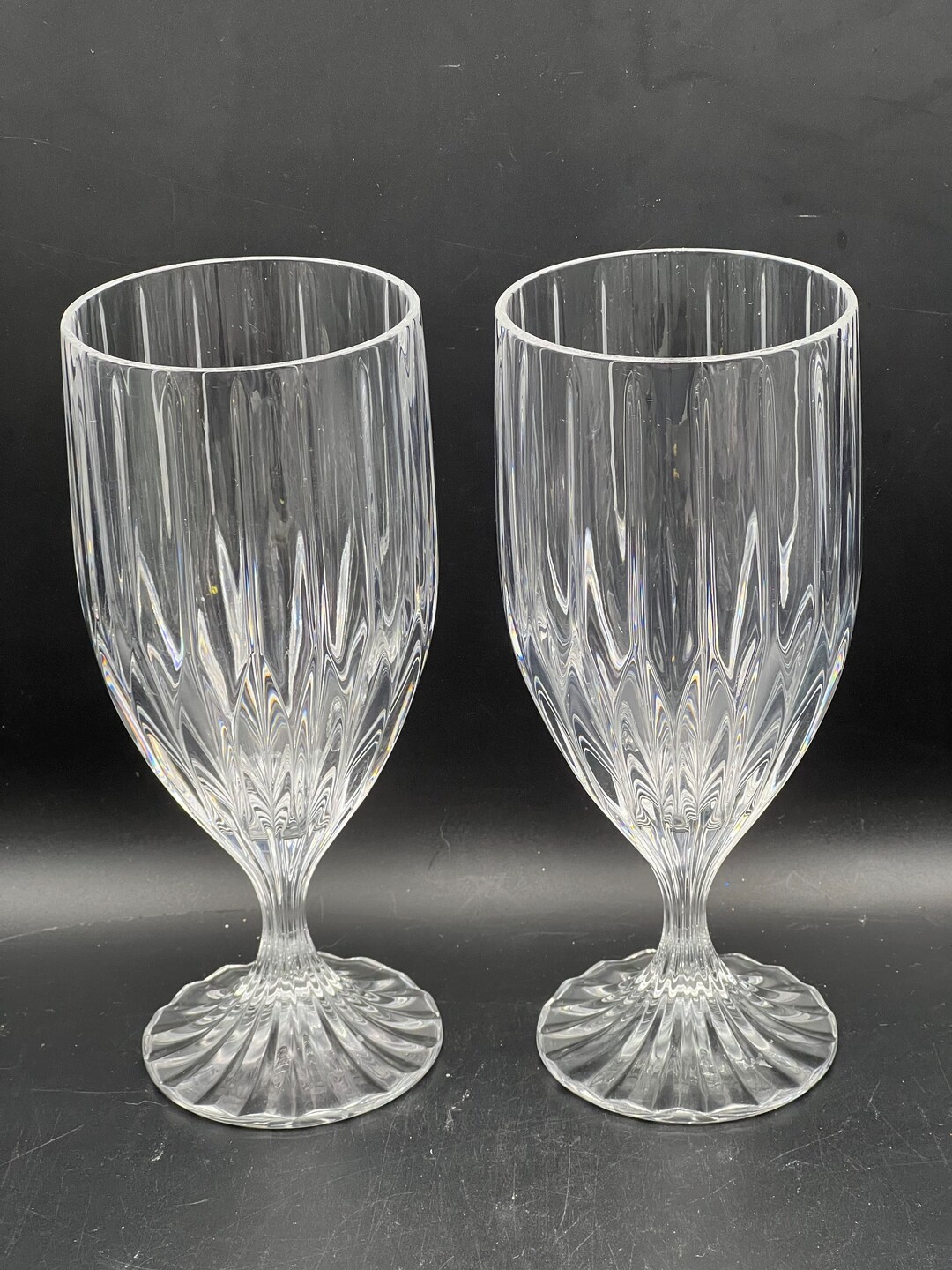 Mikasa PARK LANE Crystal Water Ice Tea Goblets 7 1/4” 12 Oz Set of 2 - Etsy