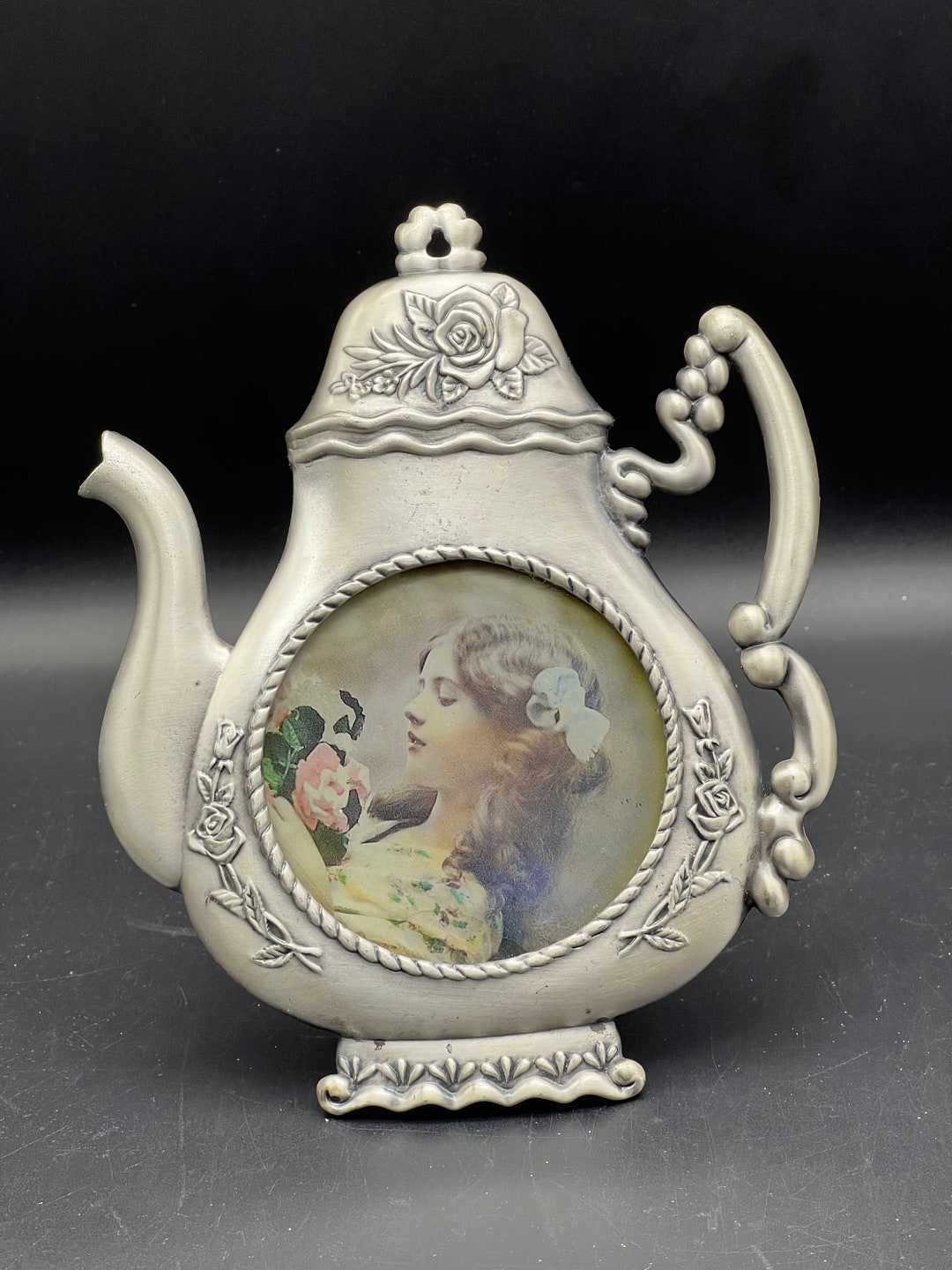 Silver Pewter Teapot Frame - Etsy