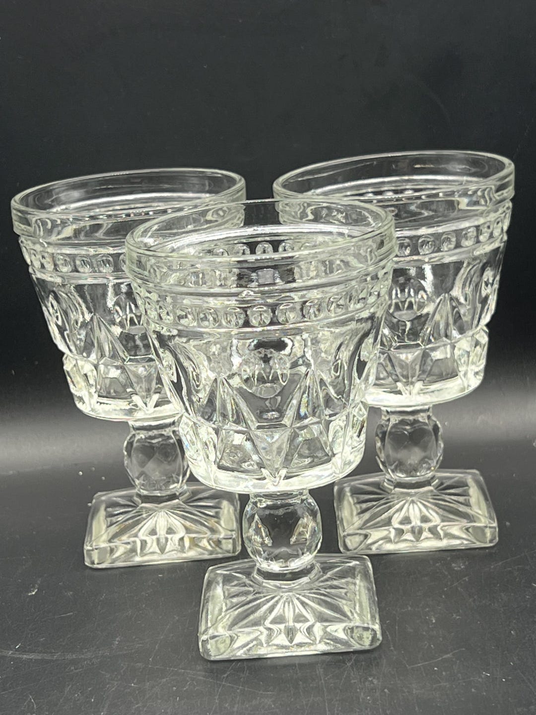 Three Vintage Colony Park Lane 4 1/2” Wine Glasses Clear - Set of 3 - Etsy