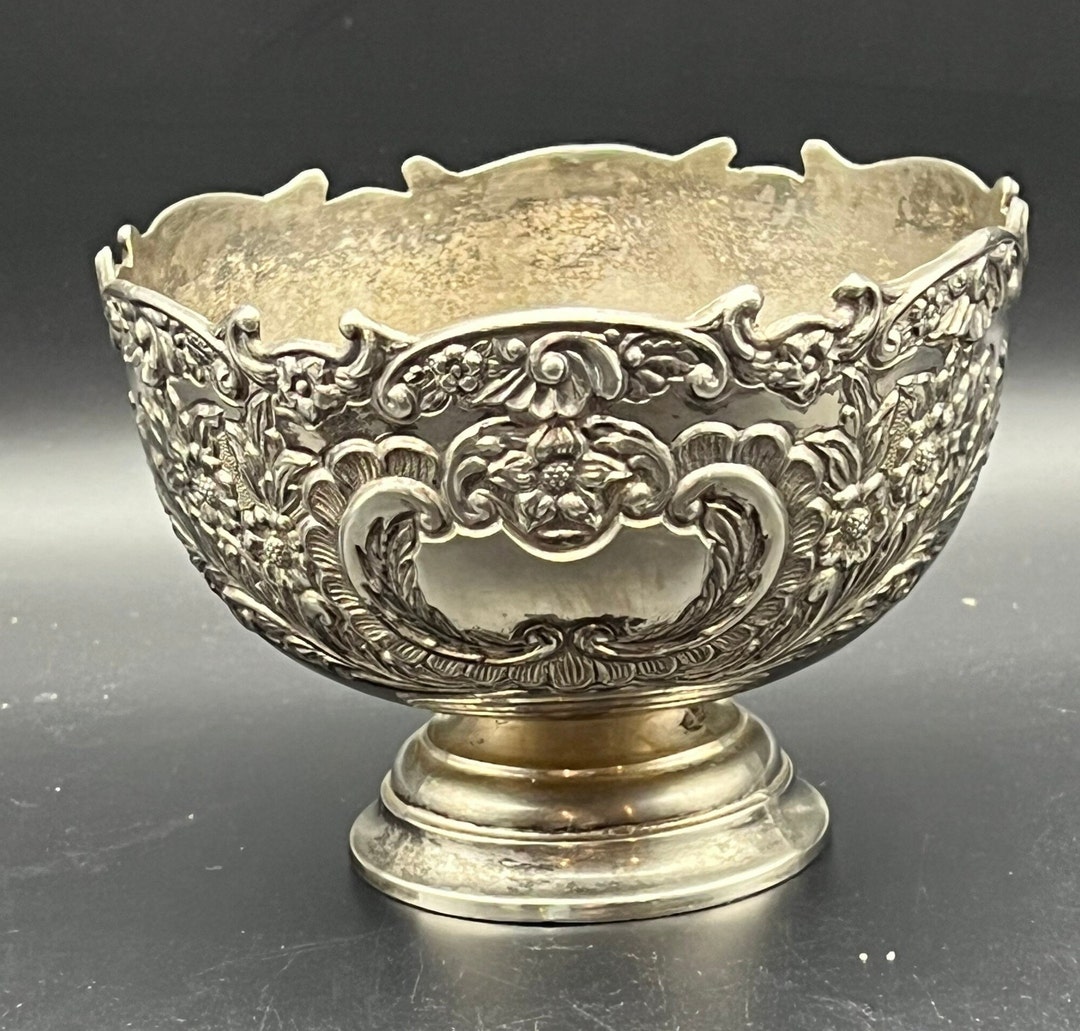 F.B. Rogers Silver Plated Ornate Bowl 5 X 3.5 Scalloped Scroll - Etsy