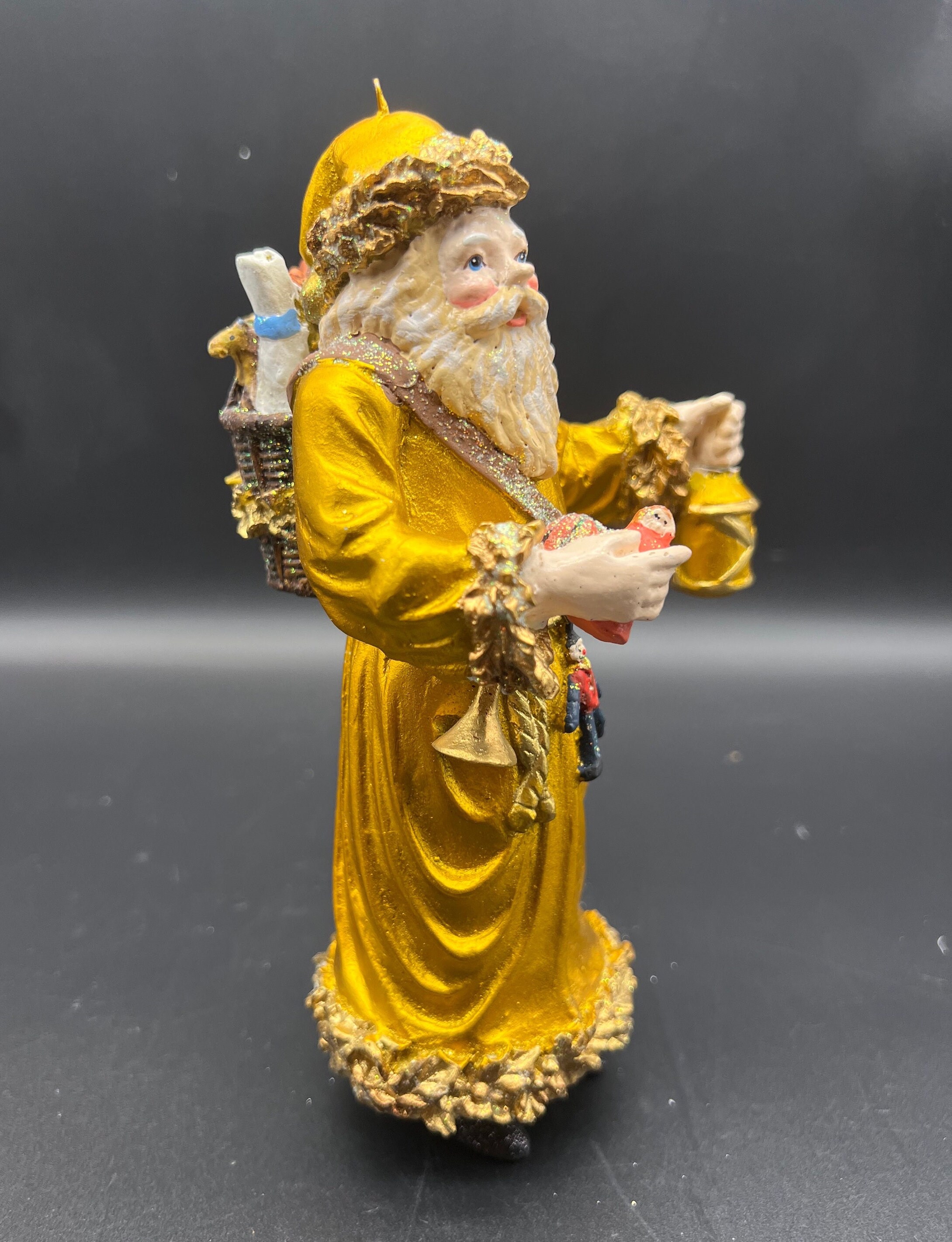 Gold Santa Christmas Ornament - Etsy