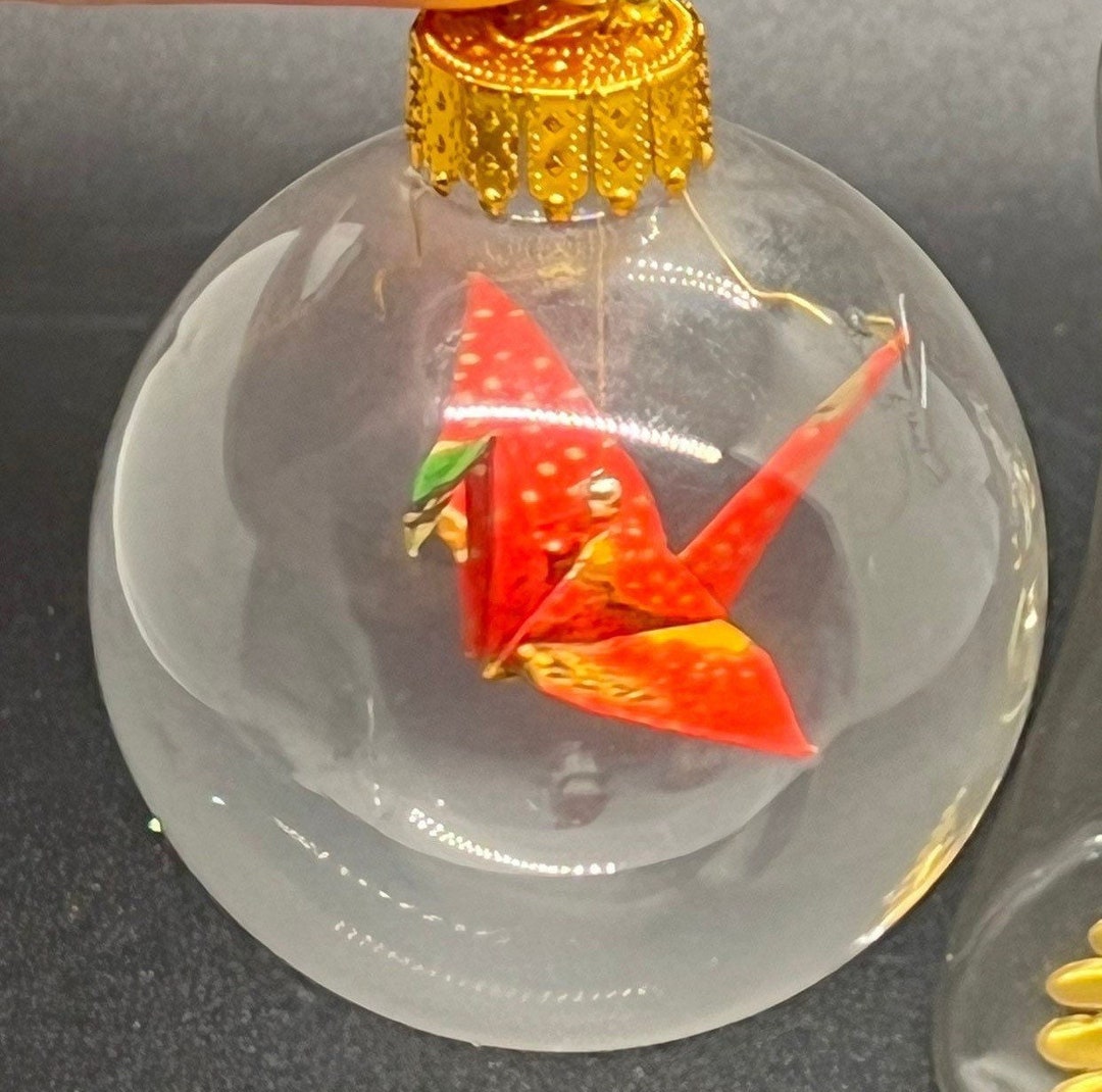 Origami Paper Crane Ornament | Origami Christmas Tree Ornament - Etsy