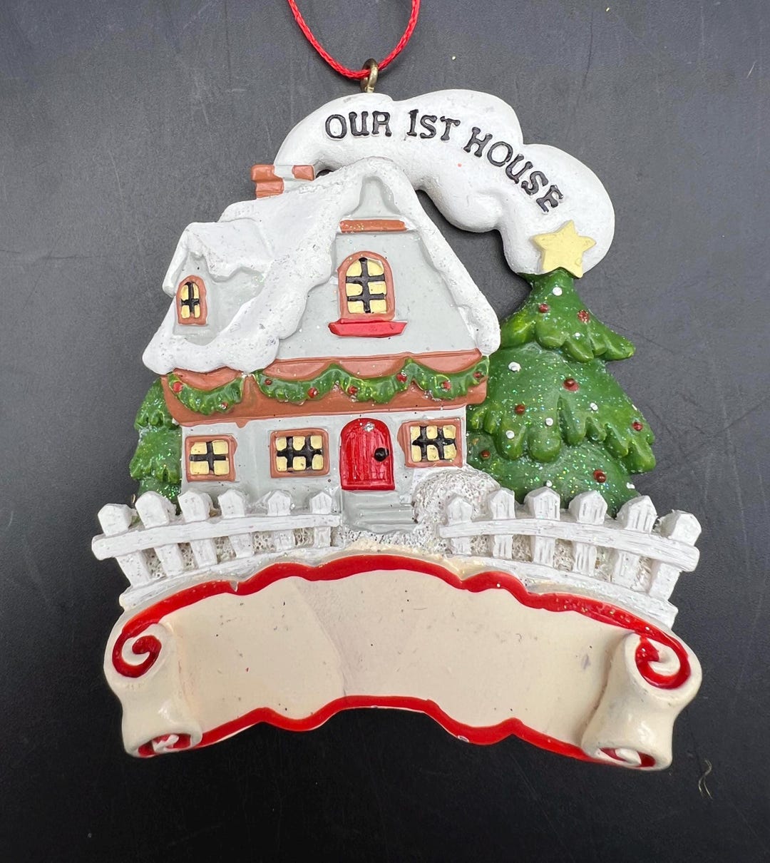 Our First House Christmas Ornament - Add Personalization- 4” - House ...