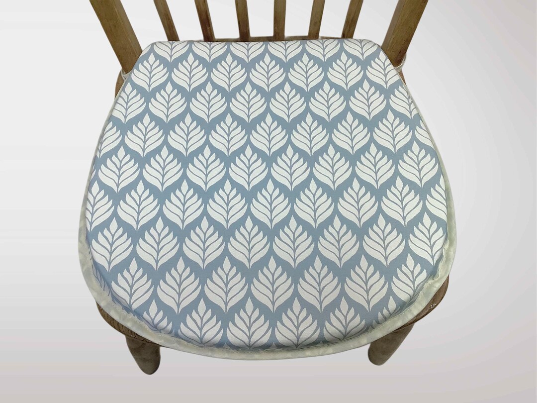 Light Chambray Blue Tie on Chair Seat Pads, (for Smaller Sized Kitchen ...