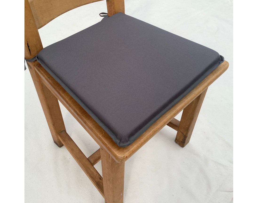 Simply Dark Grey Tapered Square Shaped Chair Seat Pads to Fit Seats ...