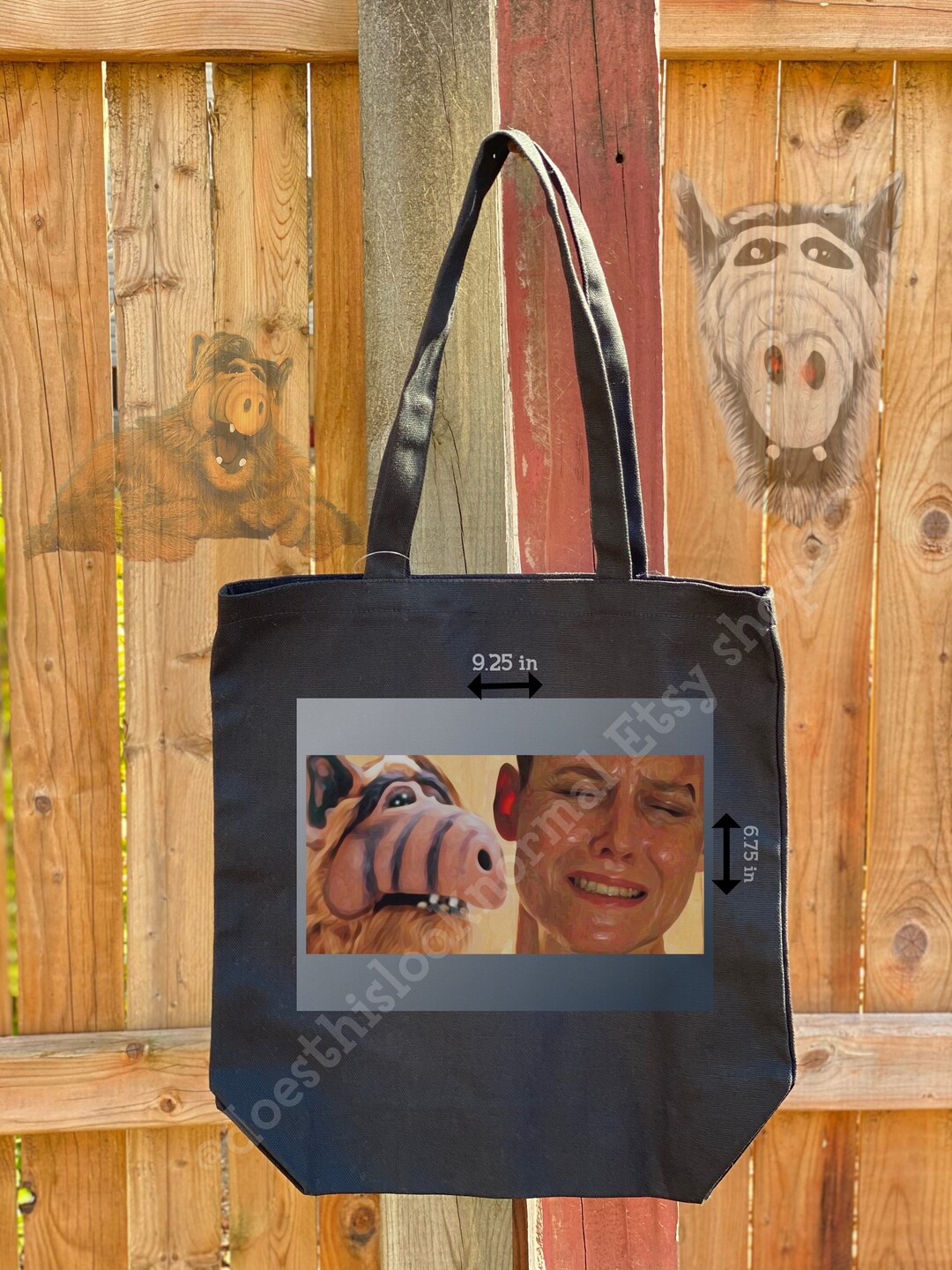 Canvas Tote Bag, Alien, Alf, Reusable, Handbag, Sci-fi, Classic Monster ...