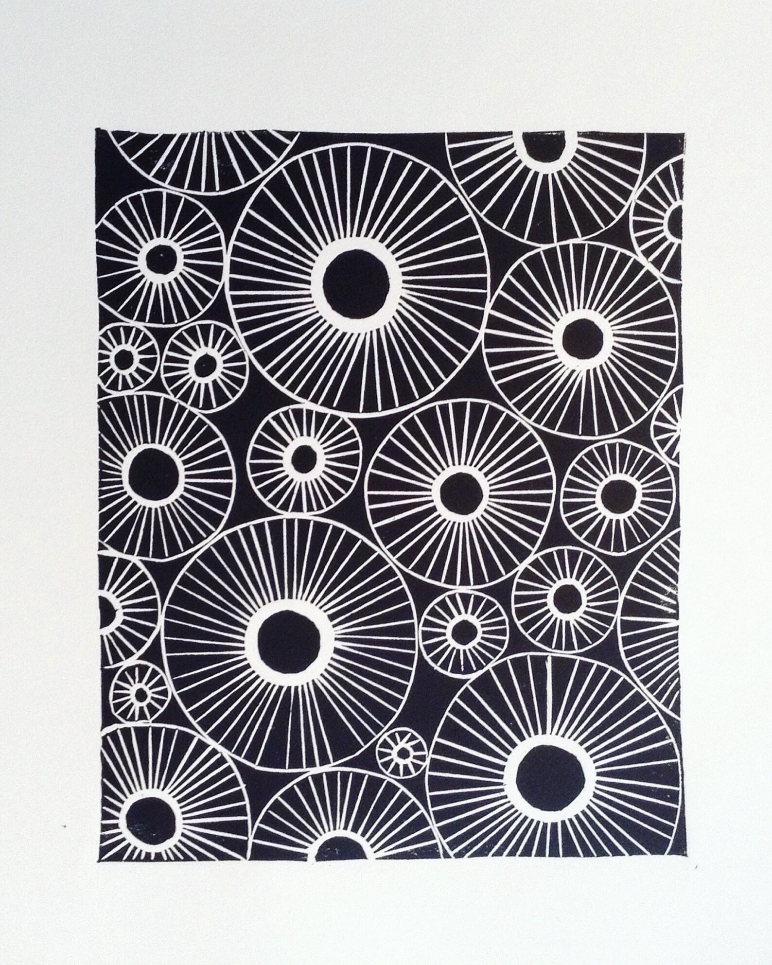 Daisy, Hand Printed Linocut Art Print - Etsy