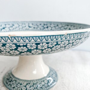 Antique Copeland Blue Transferware Compote Dish; English Ironstone ...
