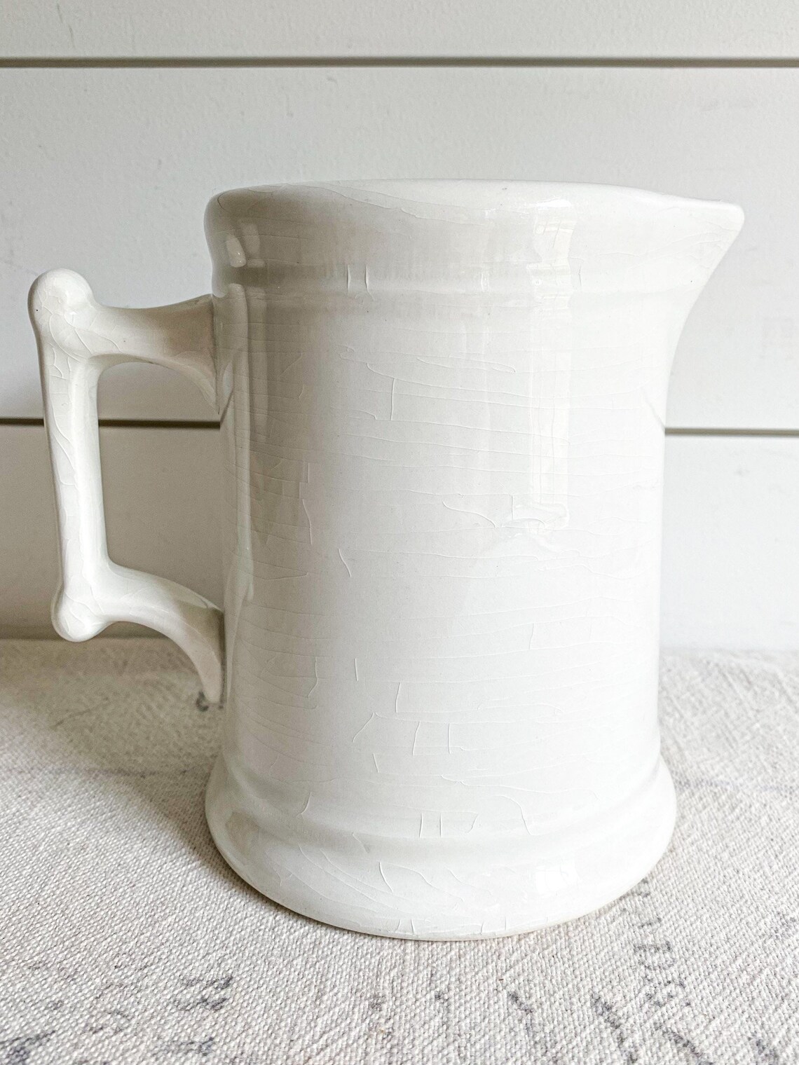 Antique Ironstone Milk, Cream Pitcher; Creamy White Ironstone Milk ...