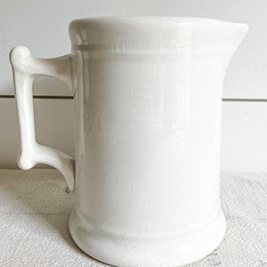 Antique Ironstone Milk, Cream Pitcher; Creamy White Ironstone Milk ...