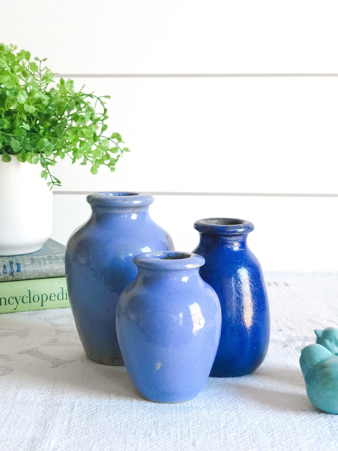 Set of Antique Polish Ronuk Bottles - Instant Collection; Blue ...