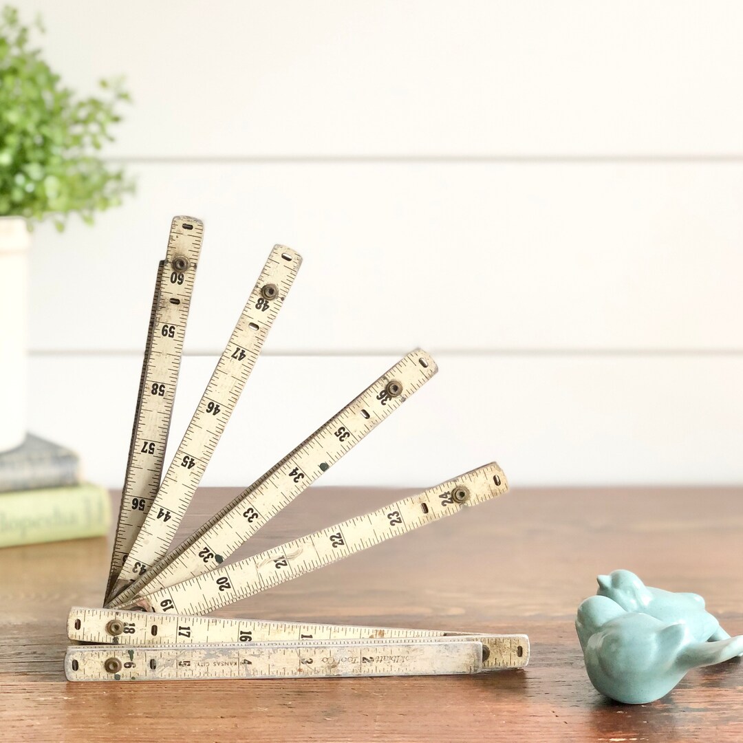 Vintage Metal Folding Ruler - Goldblatt Tool Co.; 72-inch, 6-foot ...