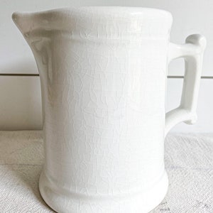 Antique Ironstone Milk, Cream Pitcher; Creamy White Ironstone Milk ...