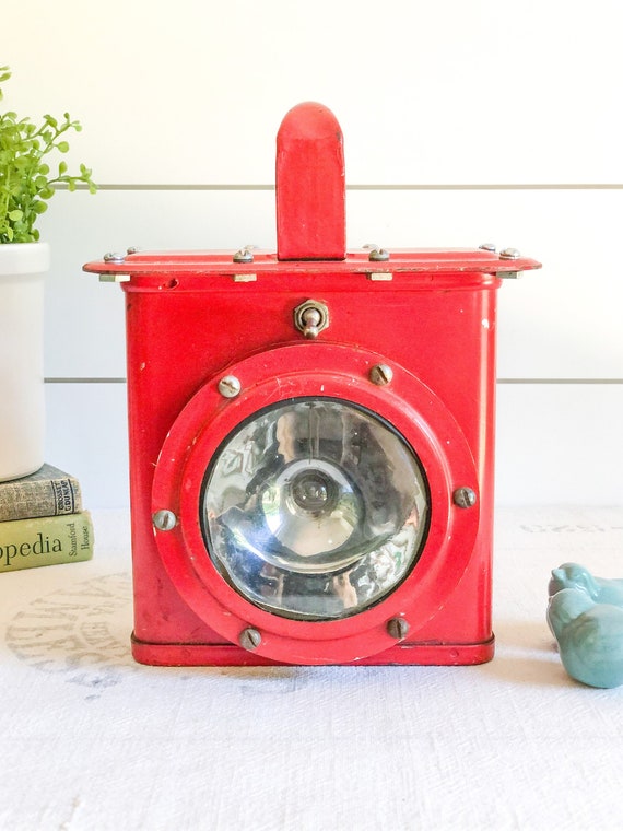 Vintage Red Battery-operated Railroad Lantern Vintage Red - Etsy