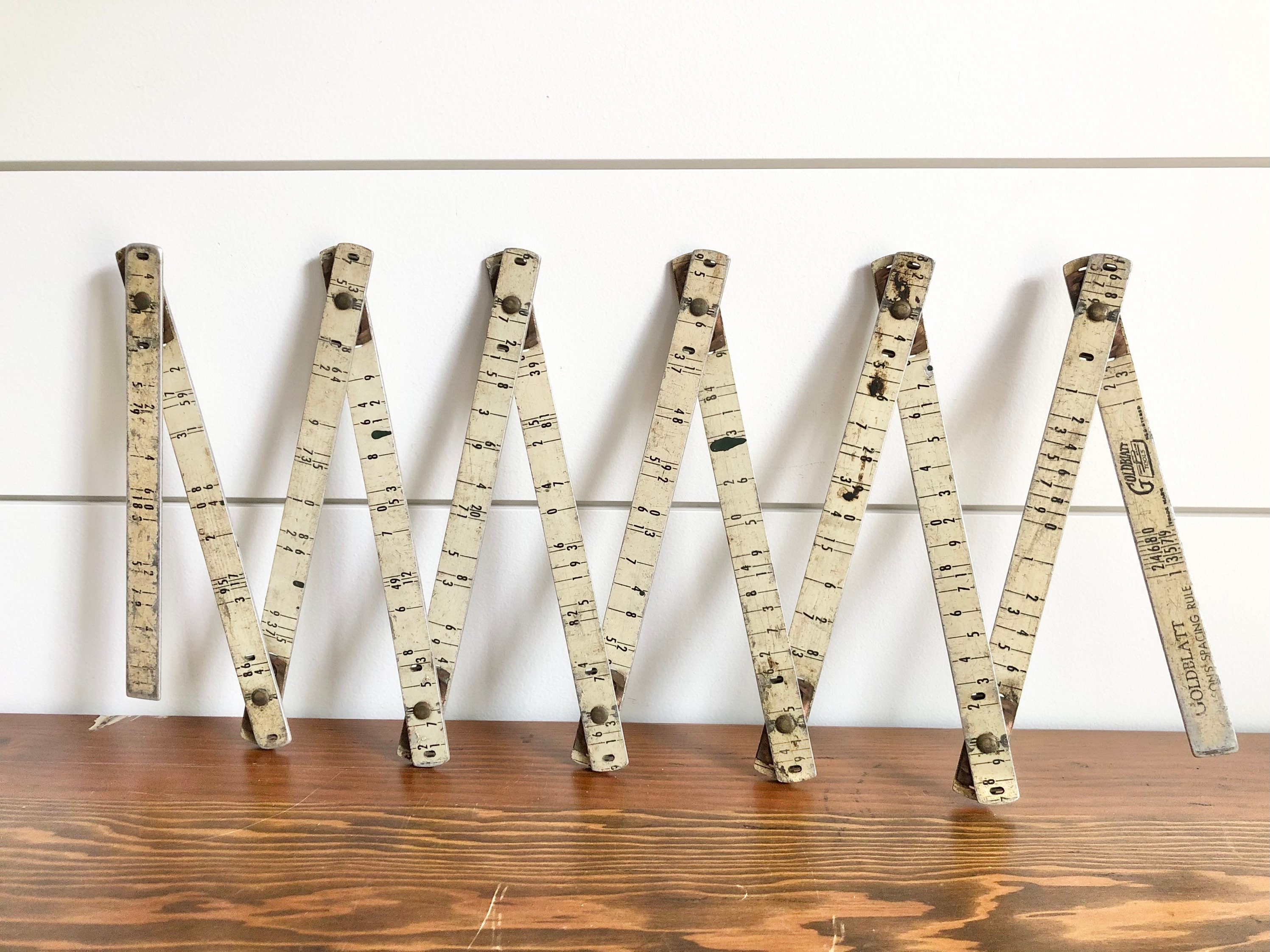 Vintage Metal Folding Ruler Goldblatt Tool Co. 72-inch - Etsy
