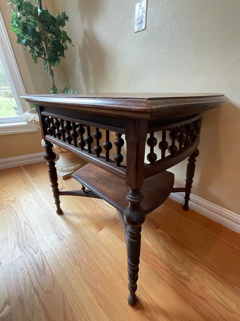 Antique Stick and Ball Table. Spindle Spool Table. Parlor Table. Side ...