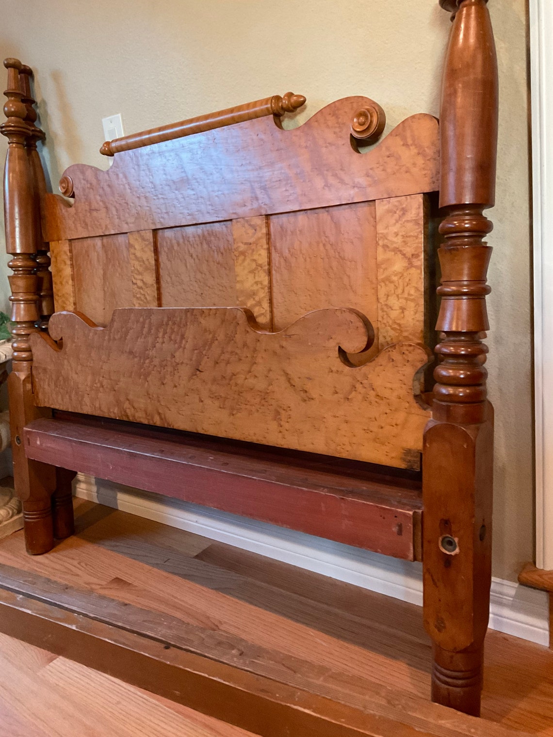 18th Century Curly Maple Antique Full Size Bed Frame - Etsy