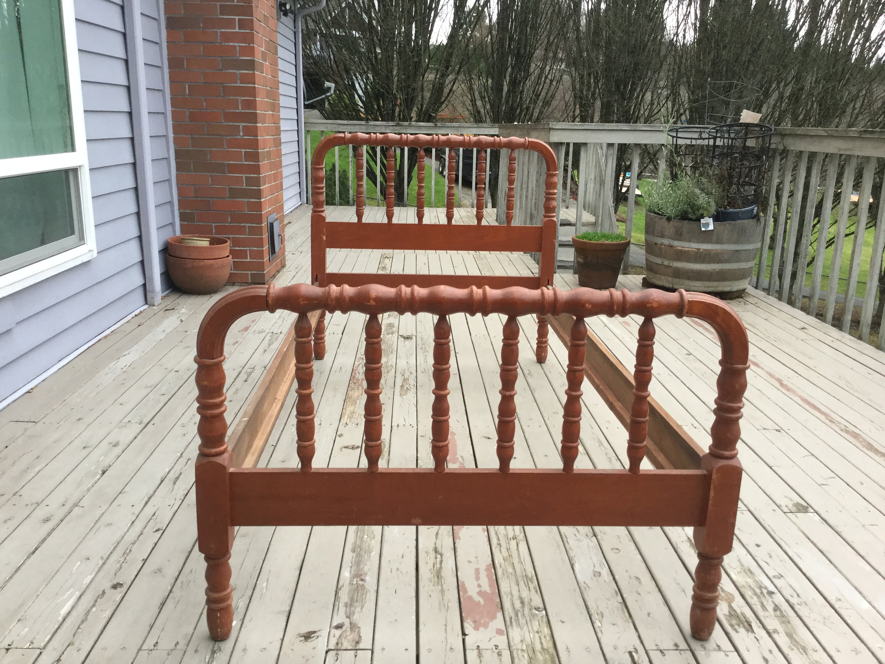 Antique Heirloom Spindle Spool Bed Jenny-lind Bed Twin Size - Etsy