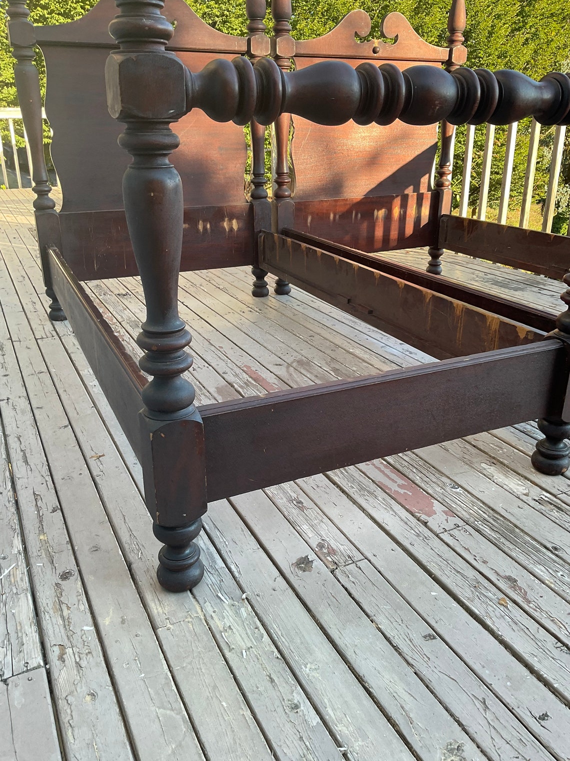 Antique Colonial Twin Size Bed Frames. Pair of Antique Twin - Etsy