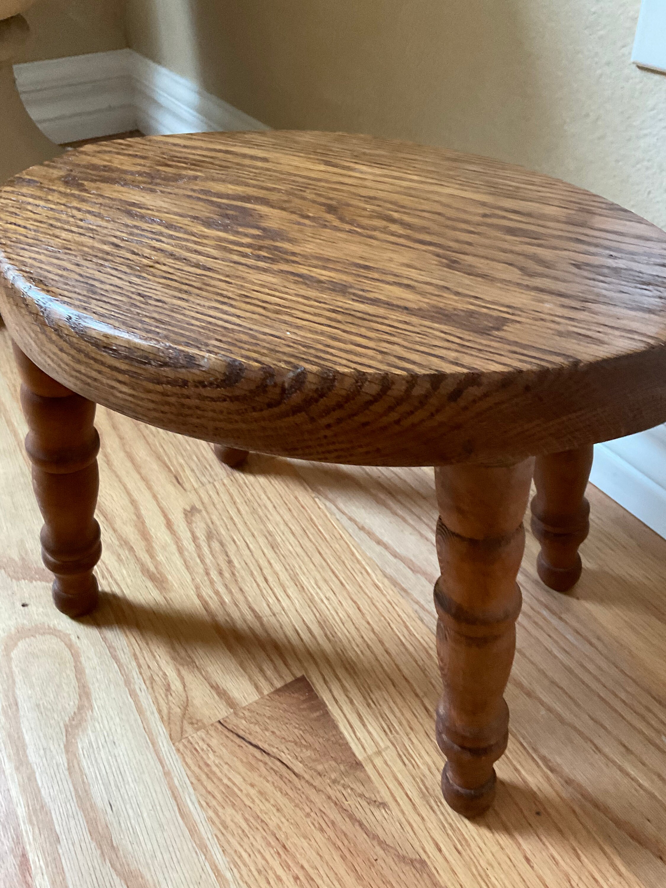 Vintage Spindle Spool Milking Stool. Beautiful Four Legged Stool - Etsy