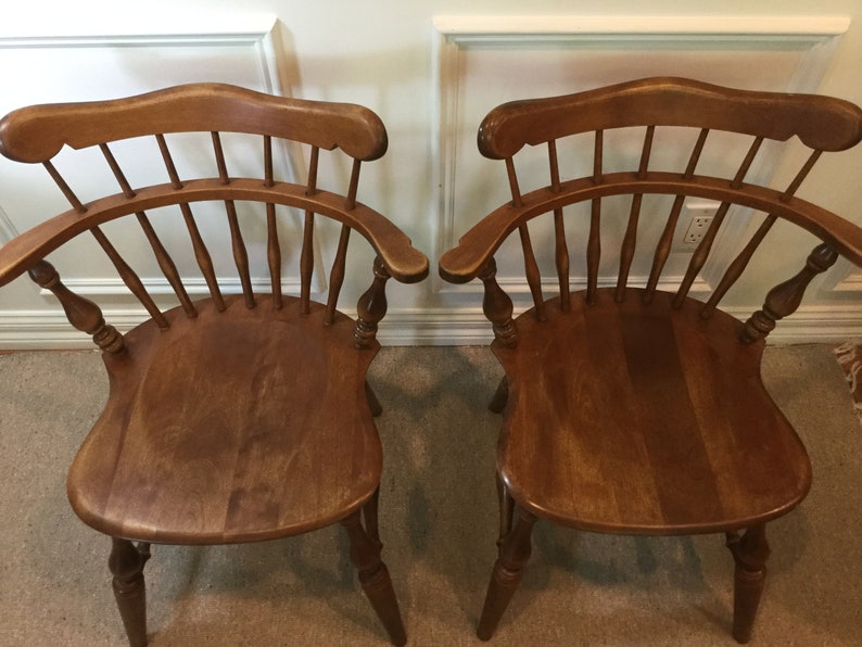 Set of 4 Ethan Allen Heirloom Nutmeg Maple Colonial Style Comb - Etsy