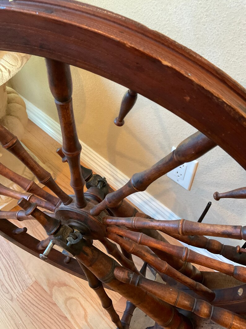 Primitive Spinining Wheel. Antique Spinning Wheel Spindle - Etsy