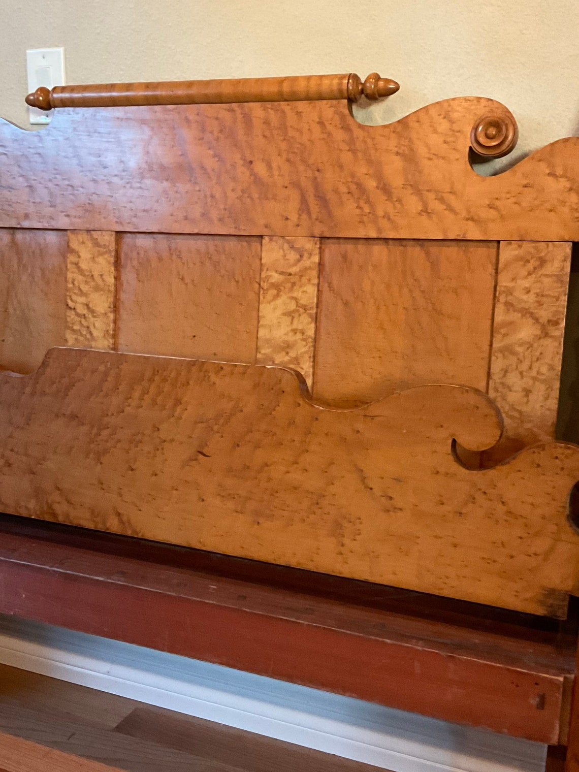 18th Century Curly Maple Antique Full Size Bed Frame - Etsy