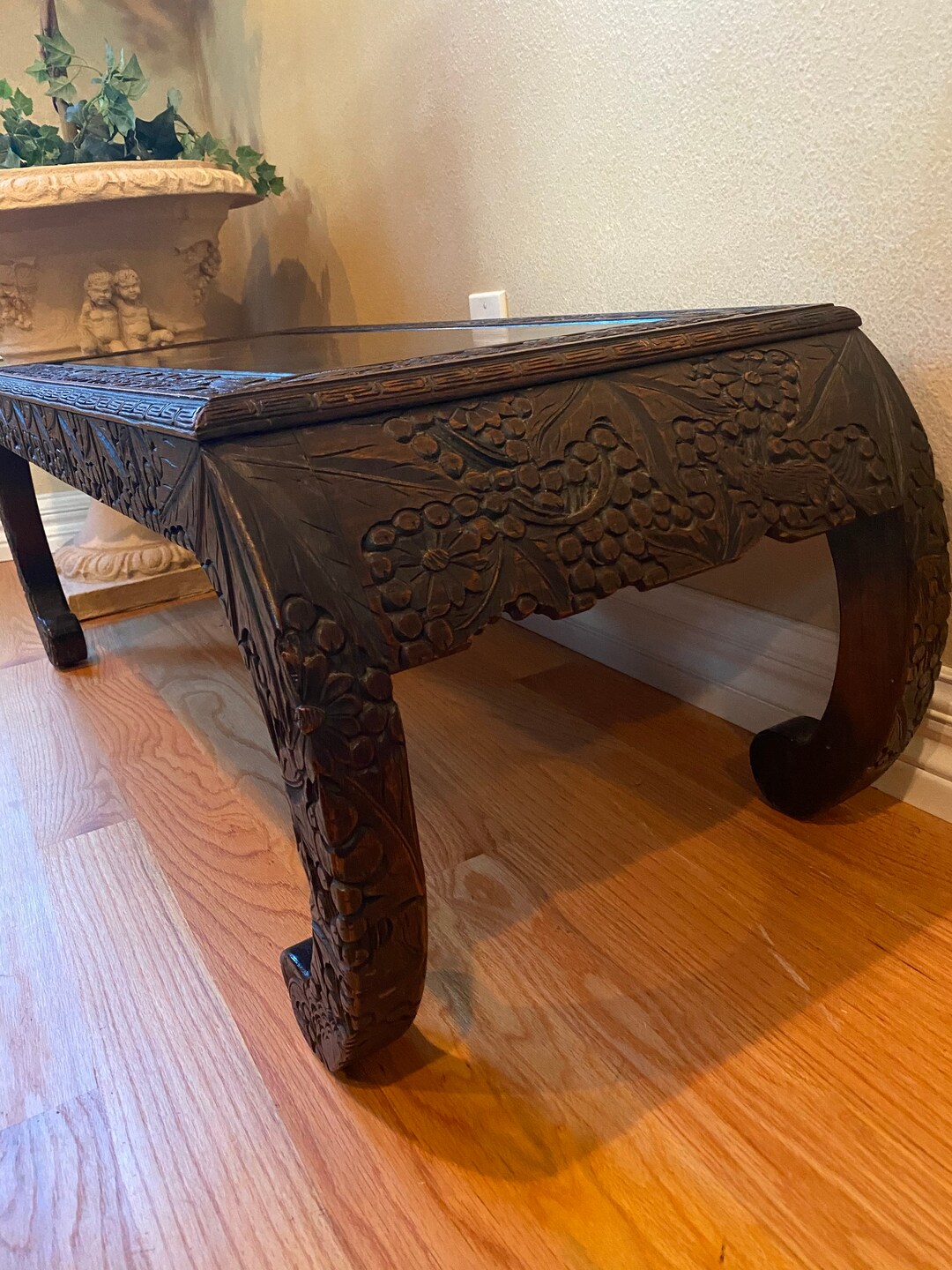 Chinese Hand Carved Coffee Table. Antique Chinese Tea Table. - Etsy