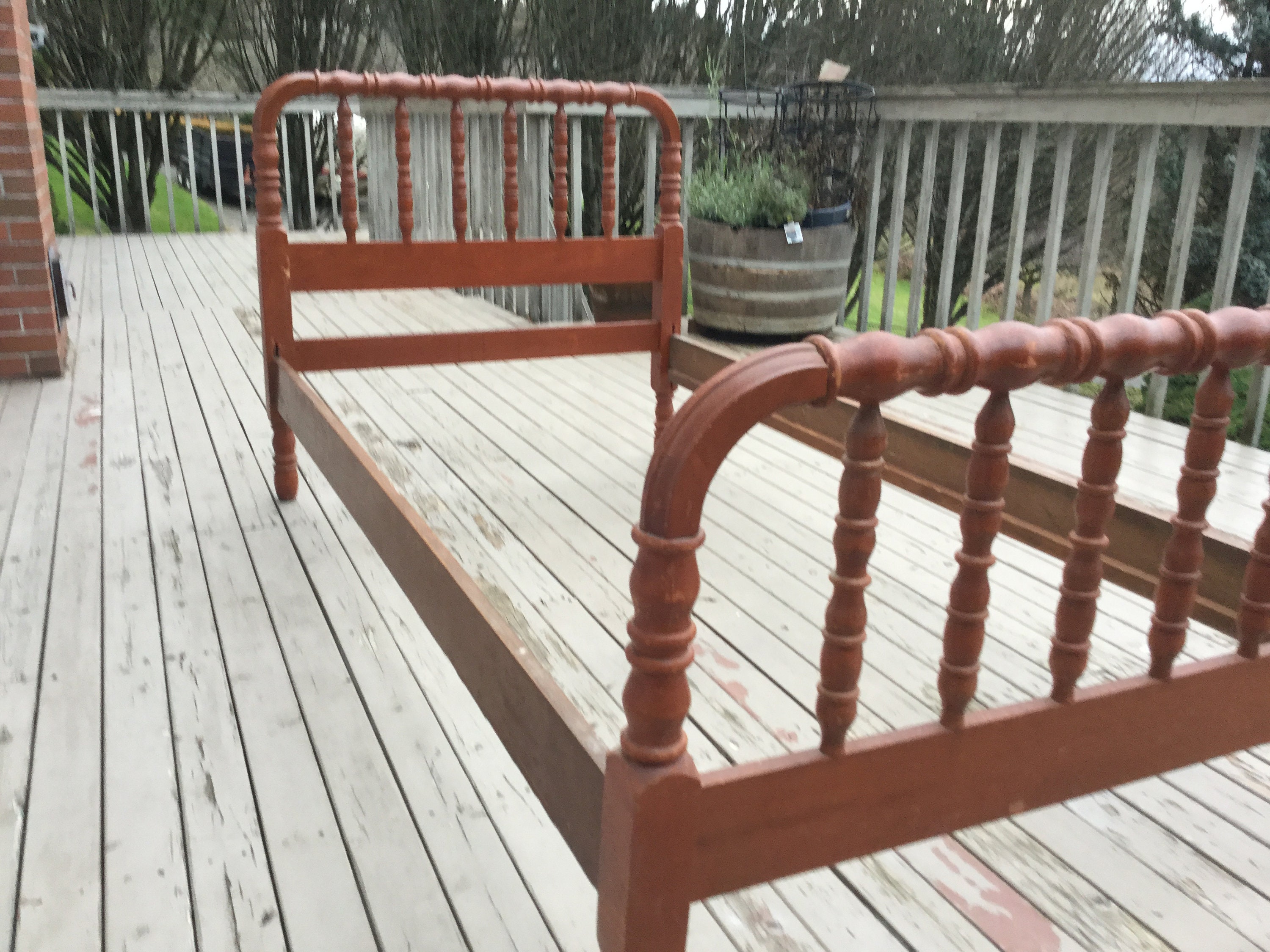 Antique Heirloom Spindle Spool Bed Jenny-lind Bed Twin Size - Etsy