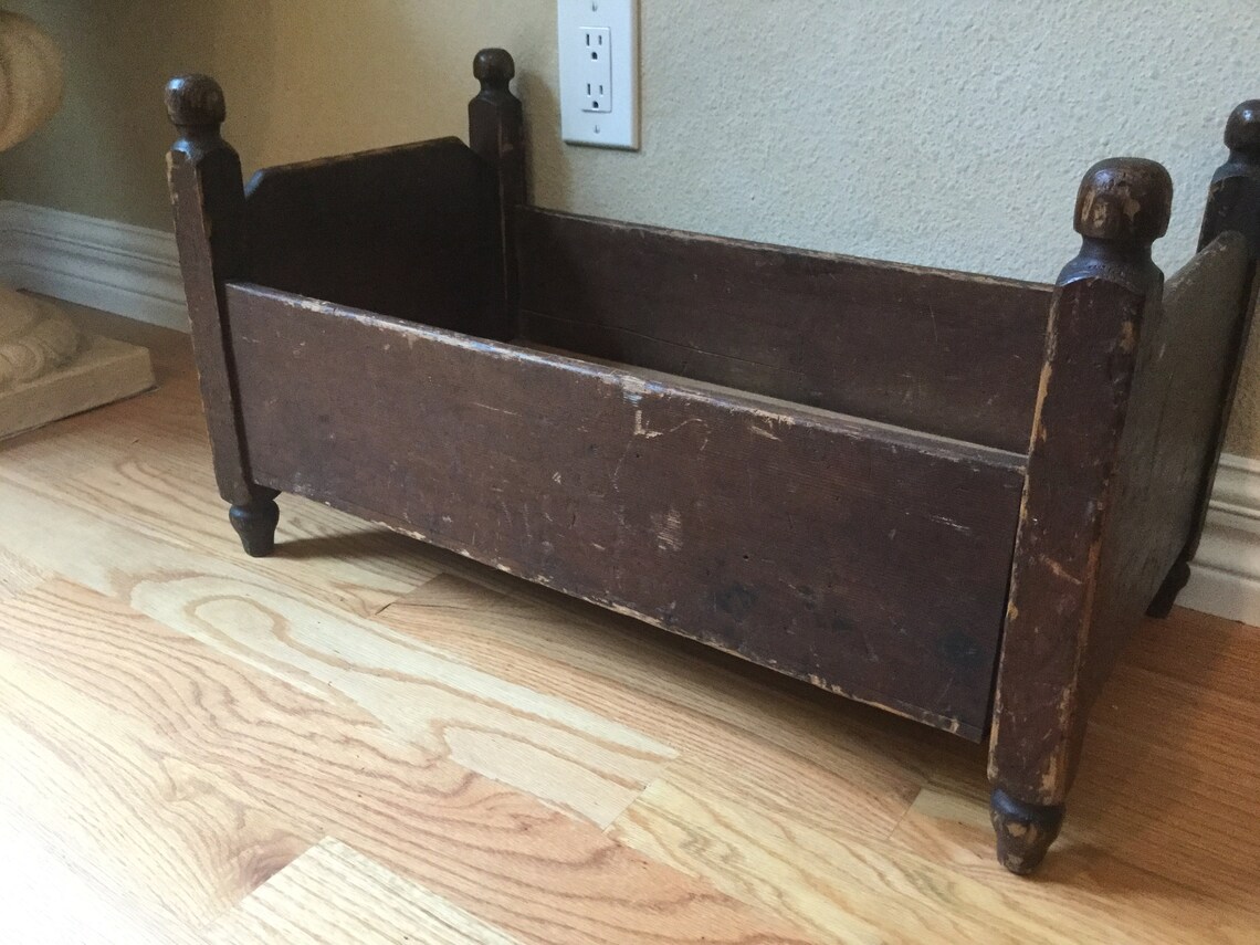 Antique Doll / Child's Play Crib From 1800s - Etsy