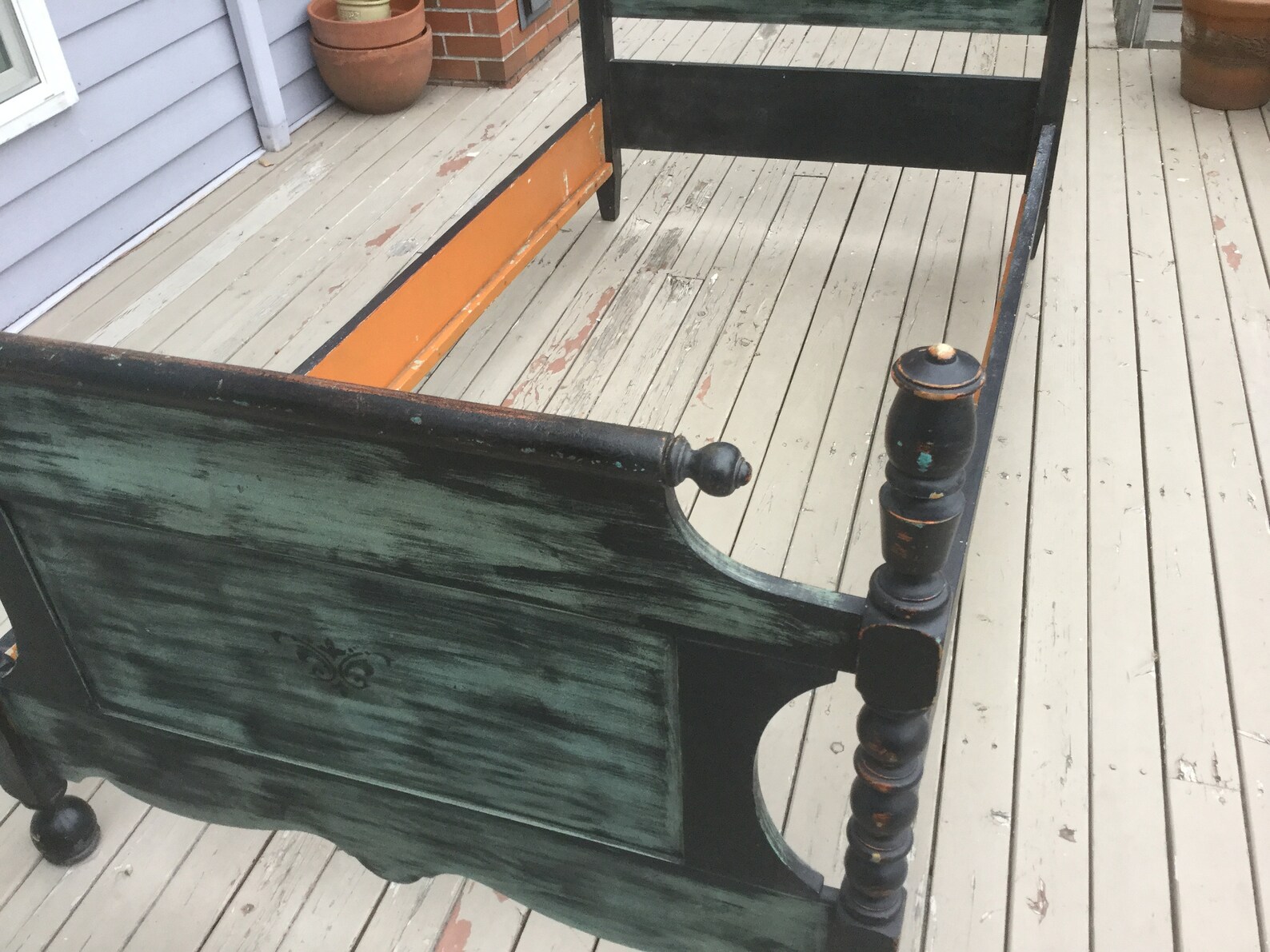 Shabby Chic Antique Twin Bed Bobbin Spool Vintage Bed - Etsy